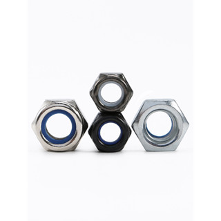 M2-m16 Nickel-Plated Loose-Proof Nut Galvanized Nylon Self-Locking Nut ...