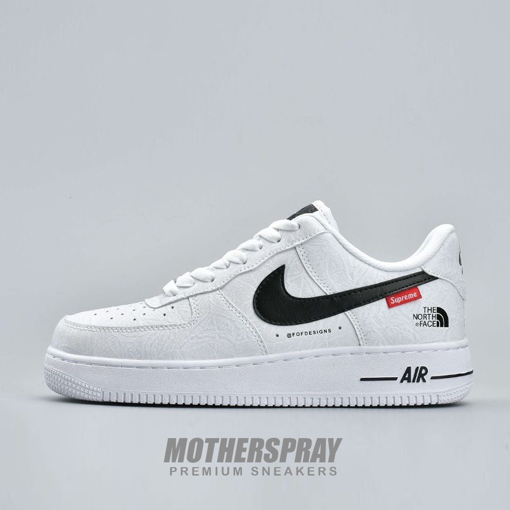 AIR FORCE 1 LOW WHITE X THE NORTH FACE X SUPREME PREMIUM | Shopee ...