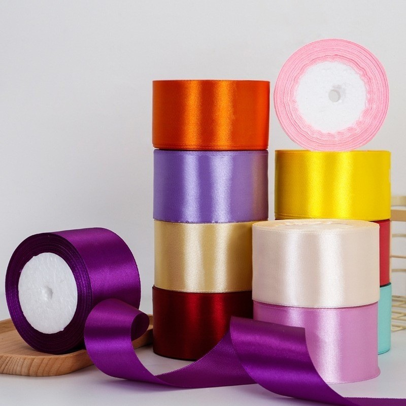 4CM (25 yards/roll) Satin Ribbon Roll Gift Packaging Ribbon Flower ...