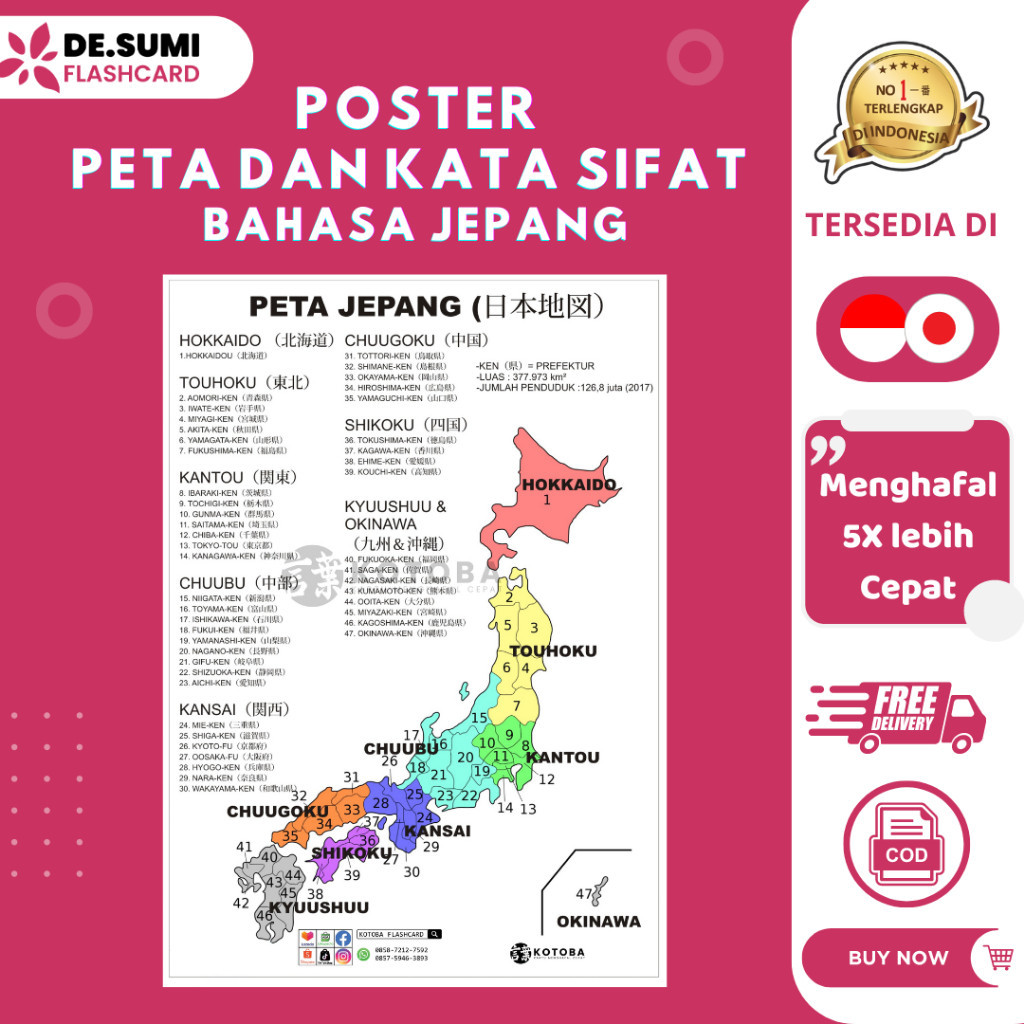Poster Maps And Adjectives And Basics FULL LAMINATING SIZE A2 & A3 ...