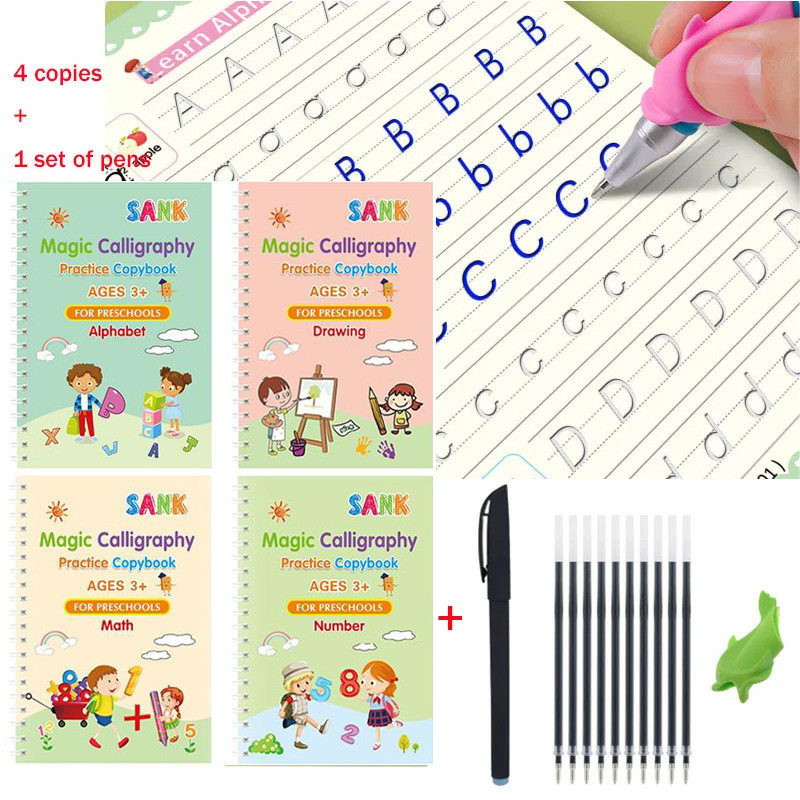 4 Magic Practice Copy Magic Books That Can Be Reused for Learning ...