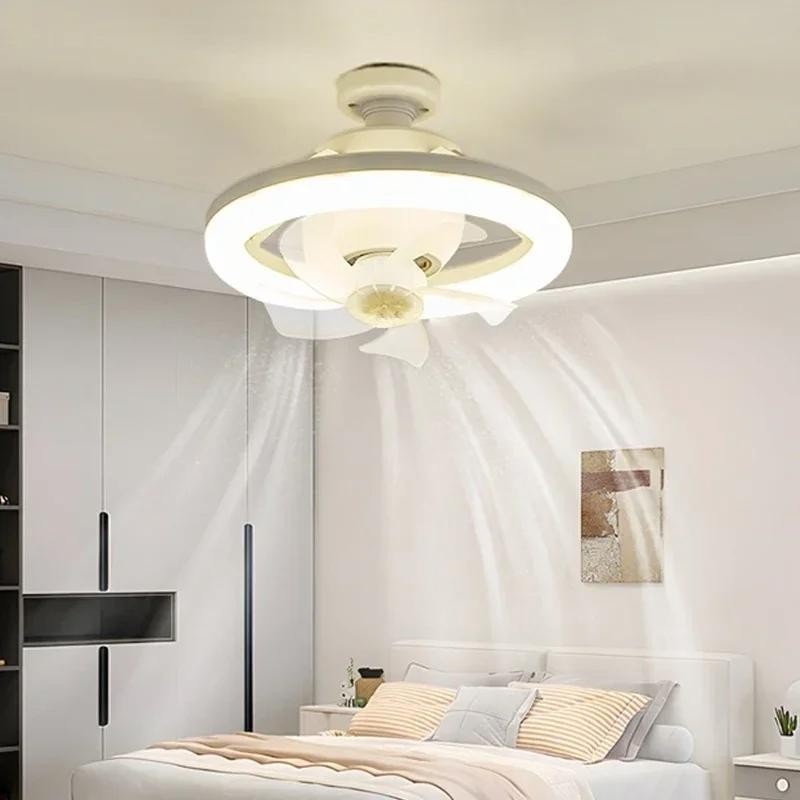 DDP Upgraded Ceiling Fan with LED Light 360°Rotate E27 Lamp Head 5 ...