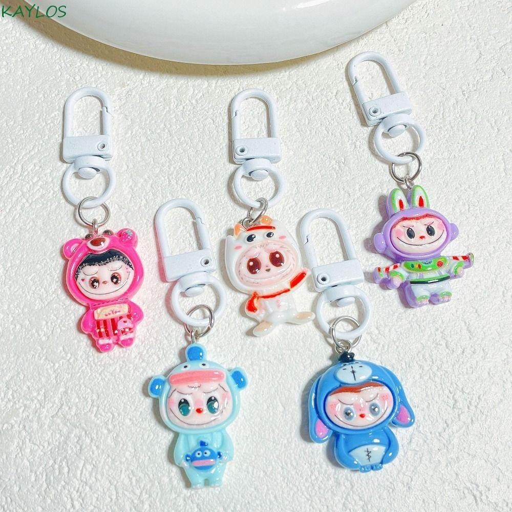 KAYLOS Labubu Doll Keychain, Kawaii Creative Labubu Pendant Keyring ...