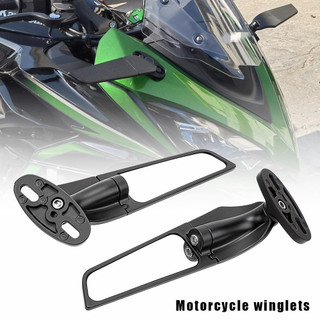 Motorcycle Winglet CNC Alloy Ninja Stealth Mirror Wind Wings Side ...