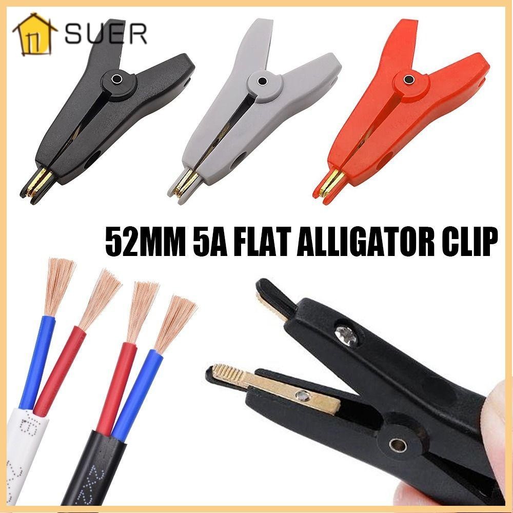 SUER1EN Flat Crocodile Clip DIY Cable Battery Metal Test Clips ...