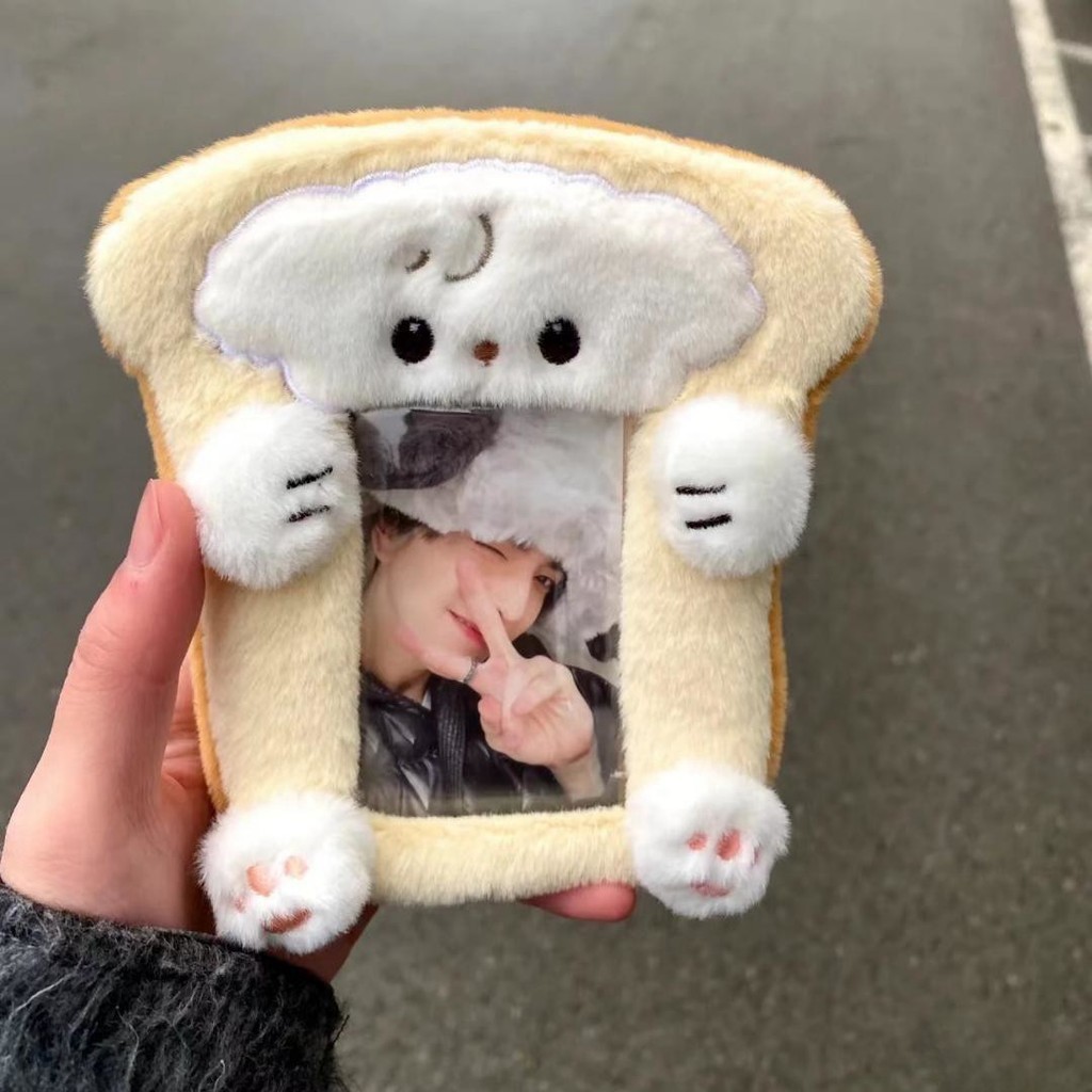 Cute Plush Photocard Holder Cartoon Idol Lomo Card Protective sleeve ...