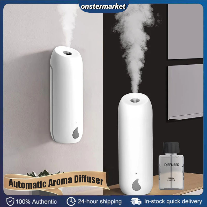 White Automatic Aroma Diffuser Aromatherapy Humidifier Rechargeable ...