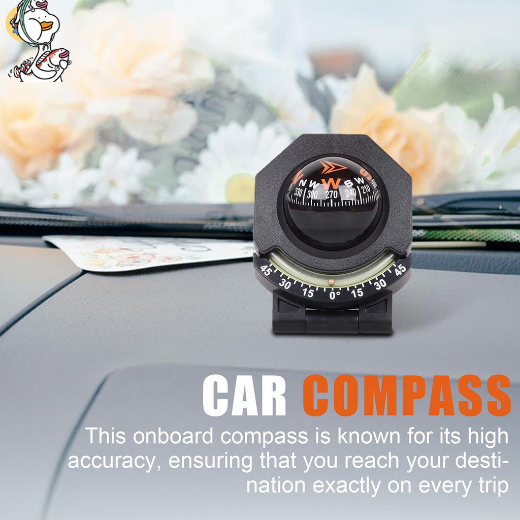 Car Compass Dashboard Marine Compass for Boats Foldable Spherical Car ...
