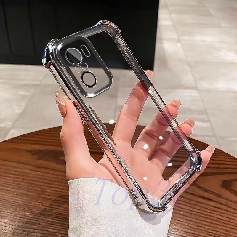 Case POCO F3 Four corner anti drop transparent phone case SJDK | Shopee ...