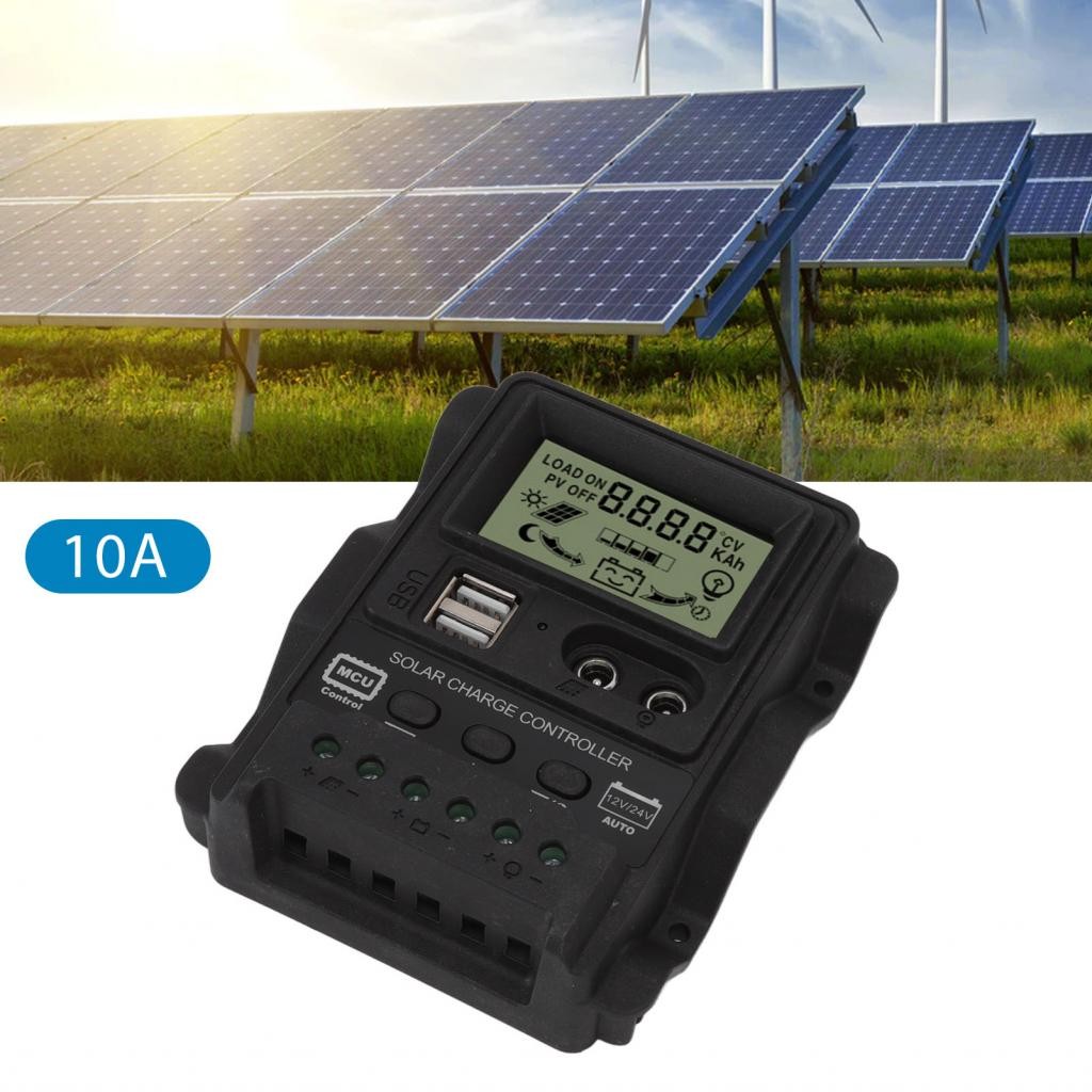 Ujewndju Solar Controller LCD Display Panel Regulator PWM Industrial ...