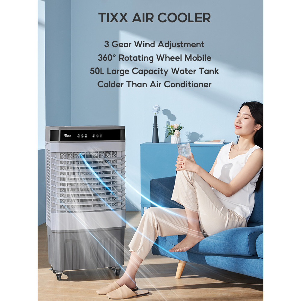 Tixx air cooler fan aircon 50L Air Conditioner 80W Portable Aircon ...