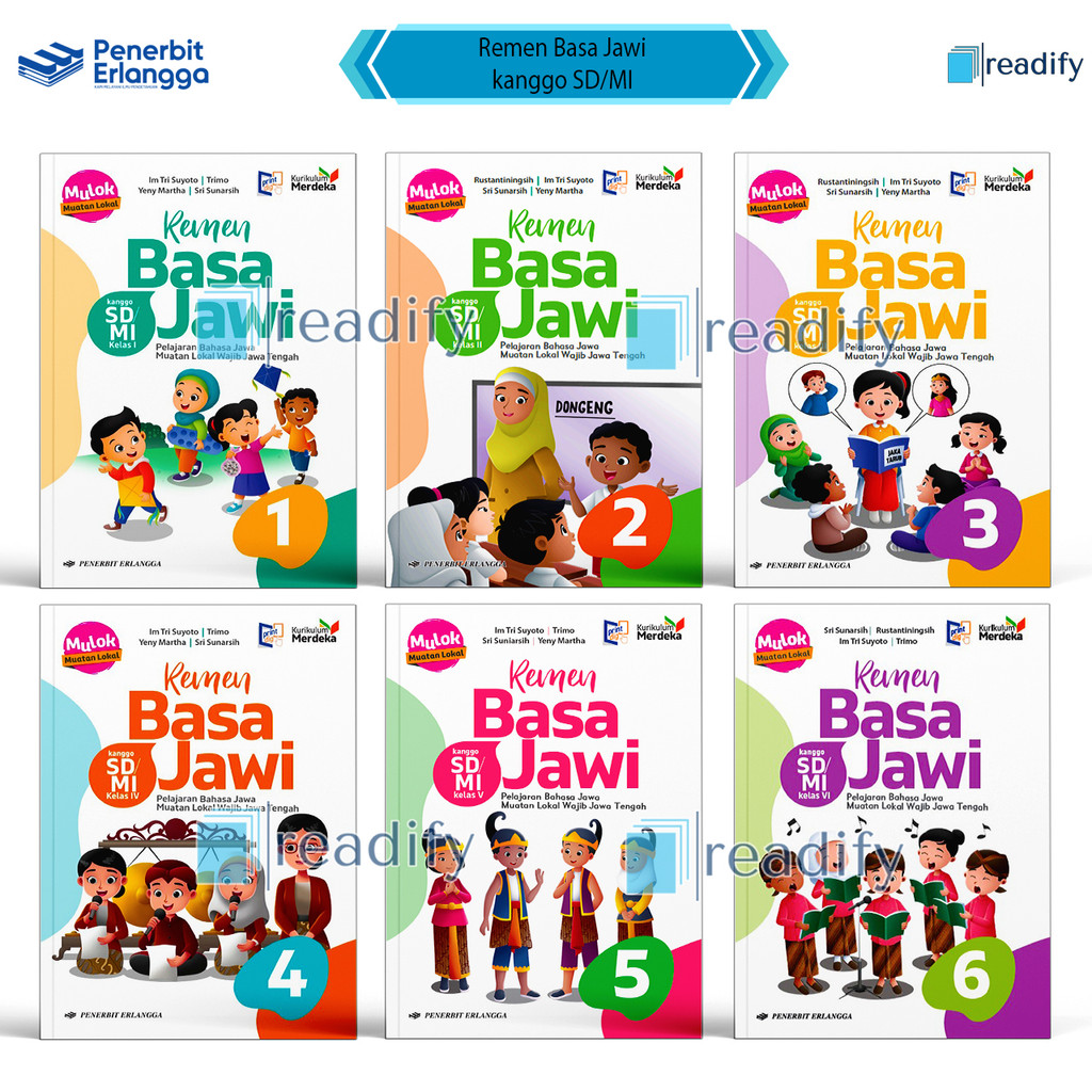 Remen Basa Jawi Class 1 2 3 4 5 6 SD/MI Erlangga Latest Revised Merdeka ...
