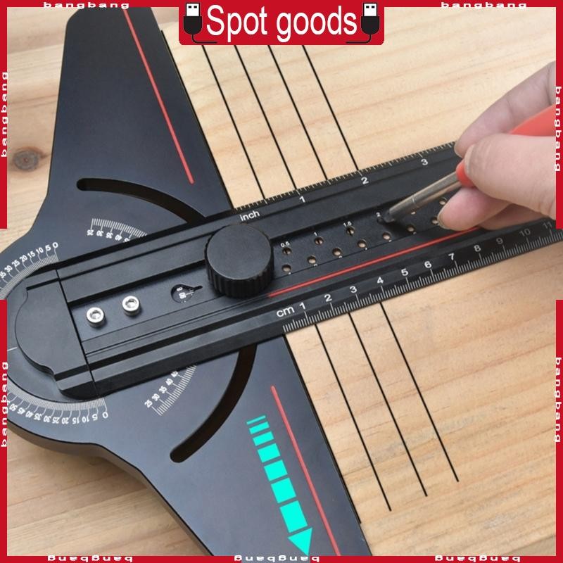 Bang Woodworking Scriber Marking Ruler Multifunctional Protractor for ...