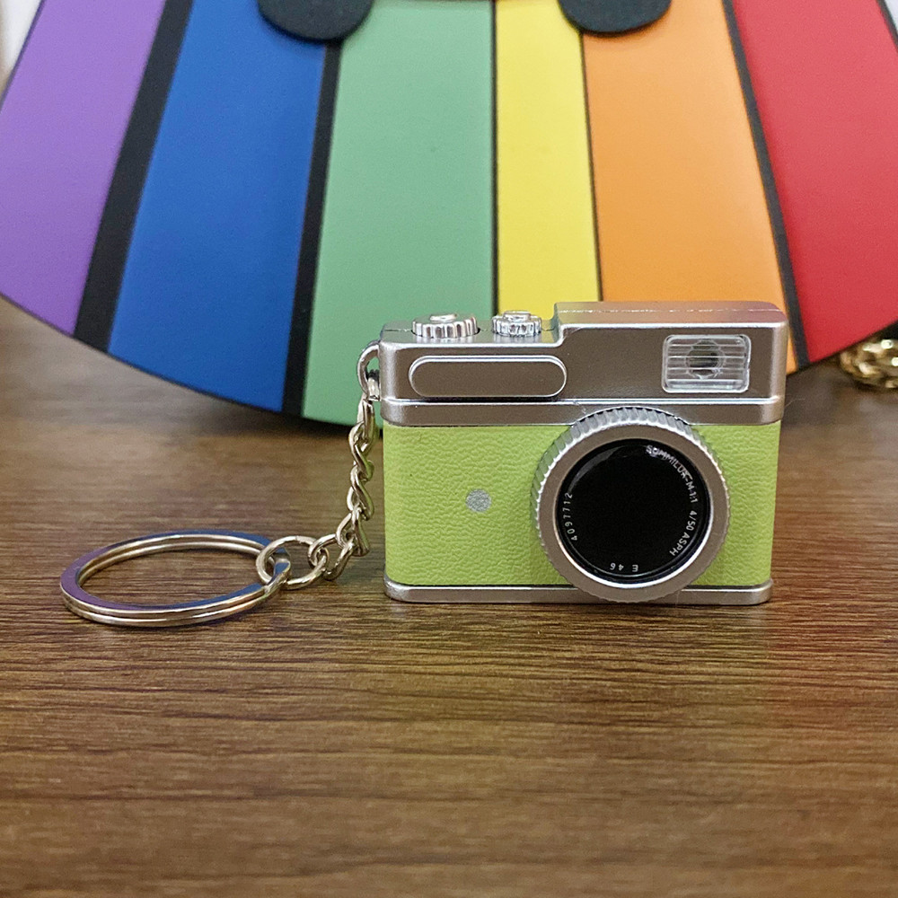 Cannot take photos Retro PU Leather Mini Camera Keychain Ornaments Car ...