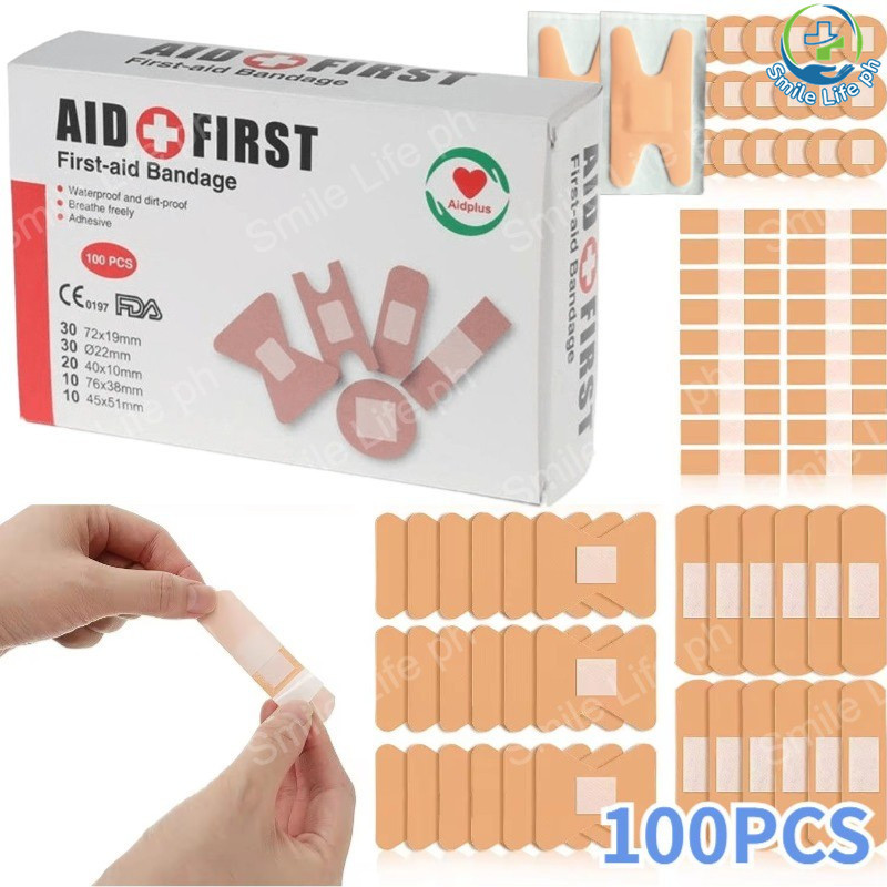 100PCS Band Aid Medical Tape Finger Waterproof Wound Plaster Medical ...