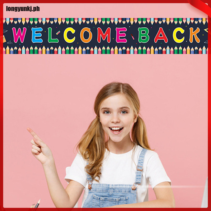 Stickers Decorations Back-to-school Banner Sign Front Door Garland ...