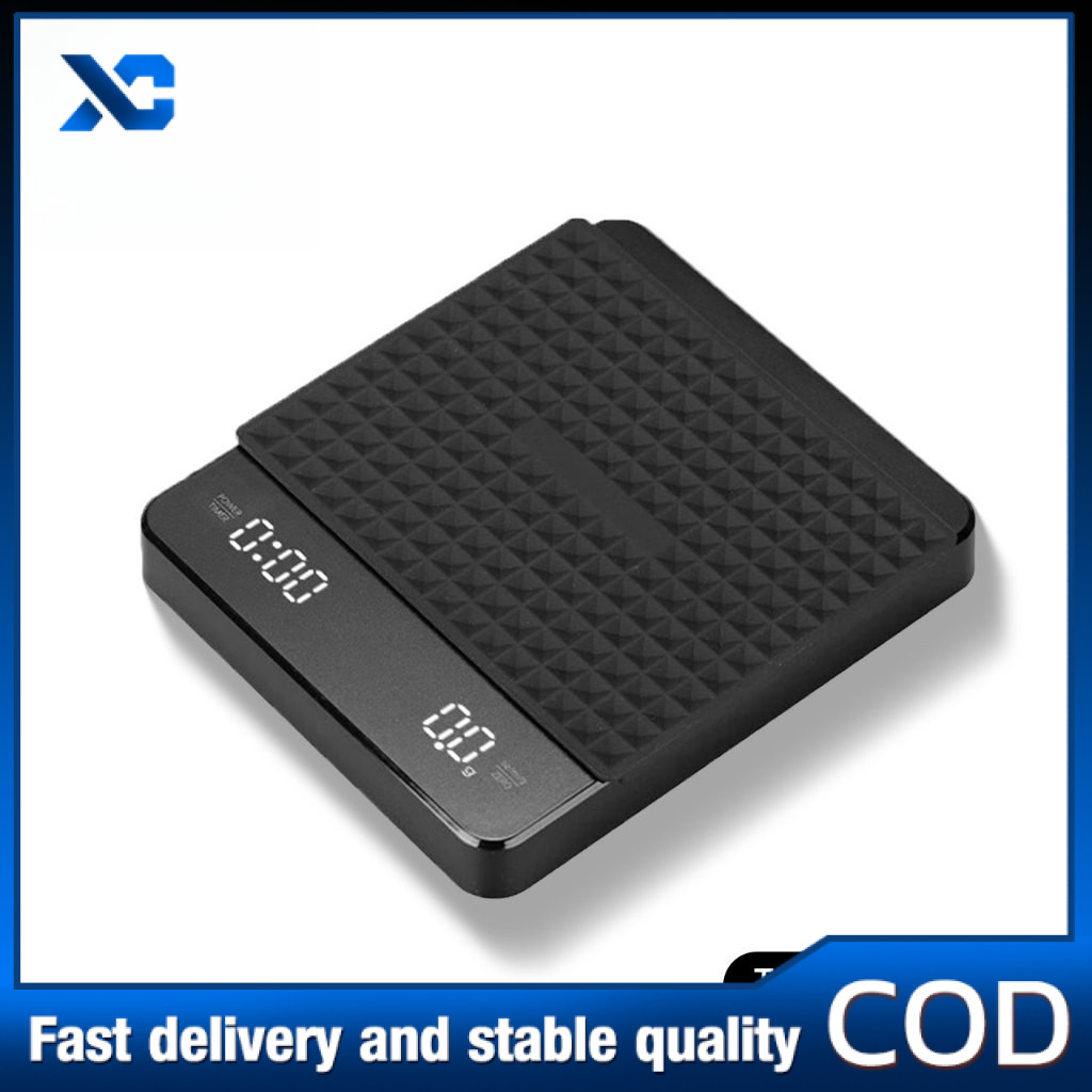 Coffee Scale with Timer 3kg/0.1g Coffee Weighing Scale Rechargeable Food Weighing Scale Digital ...