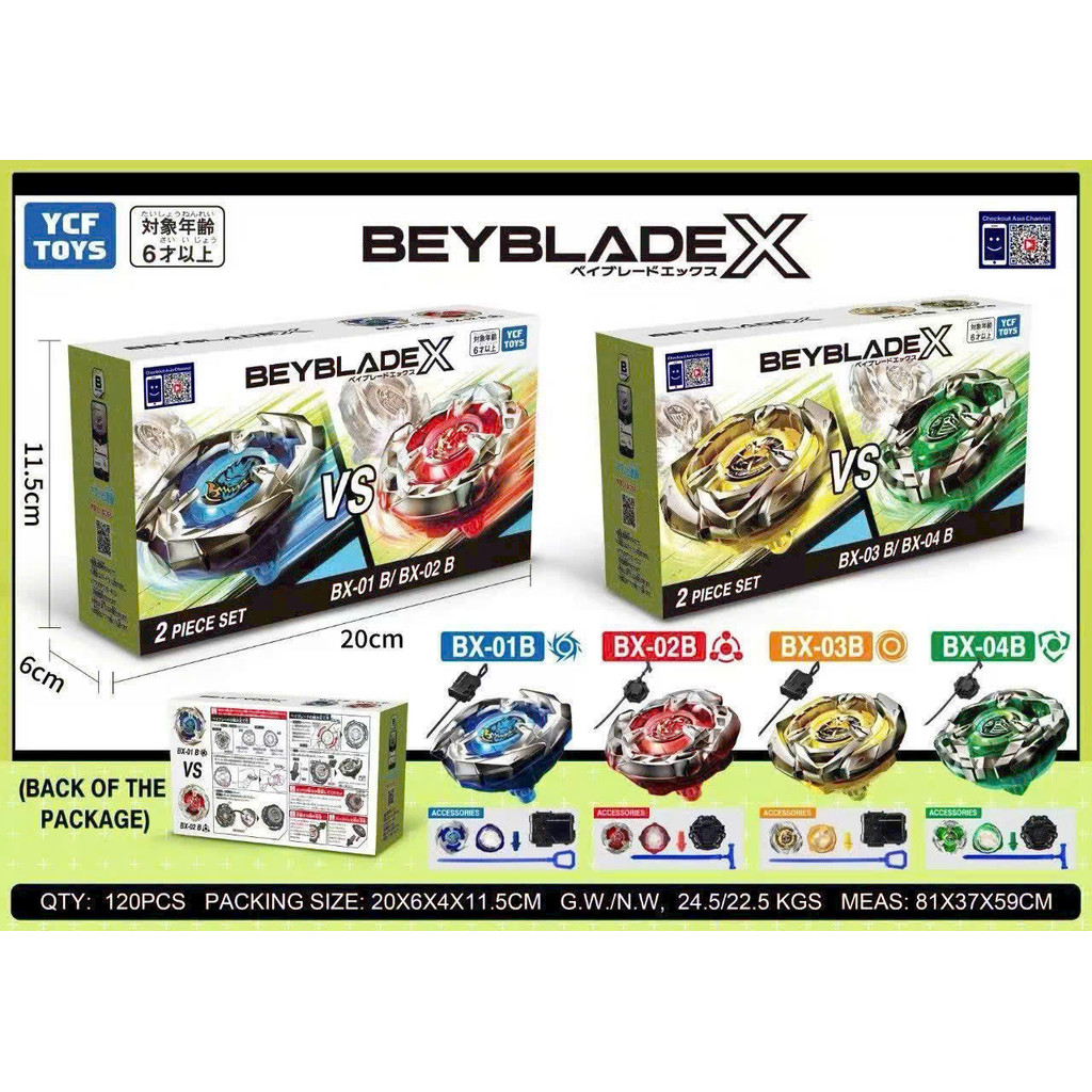 NEW MODEL BEYBLADE X Spinning Top Set super strong speed rotation BX ...