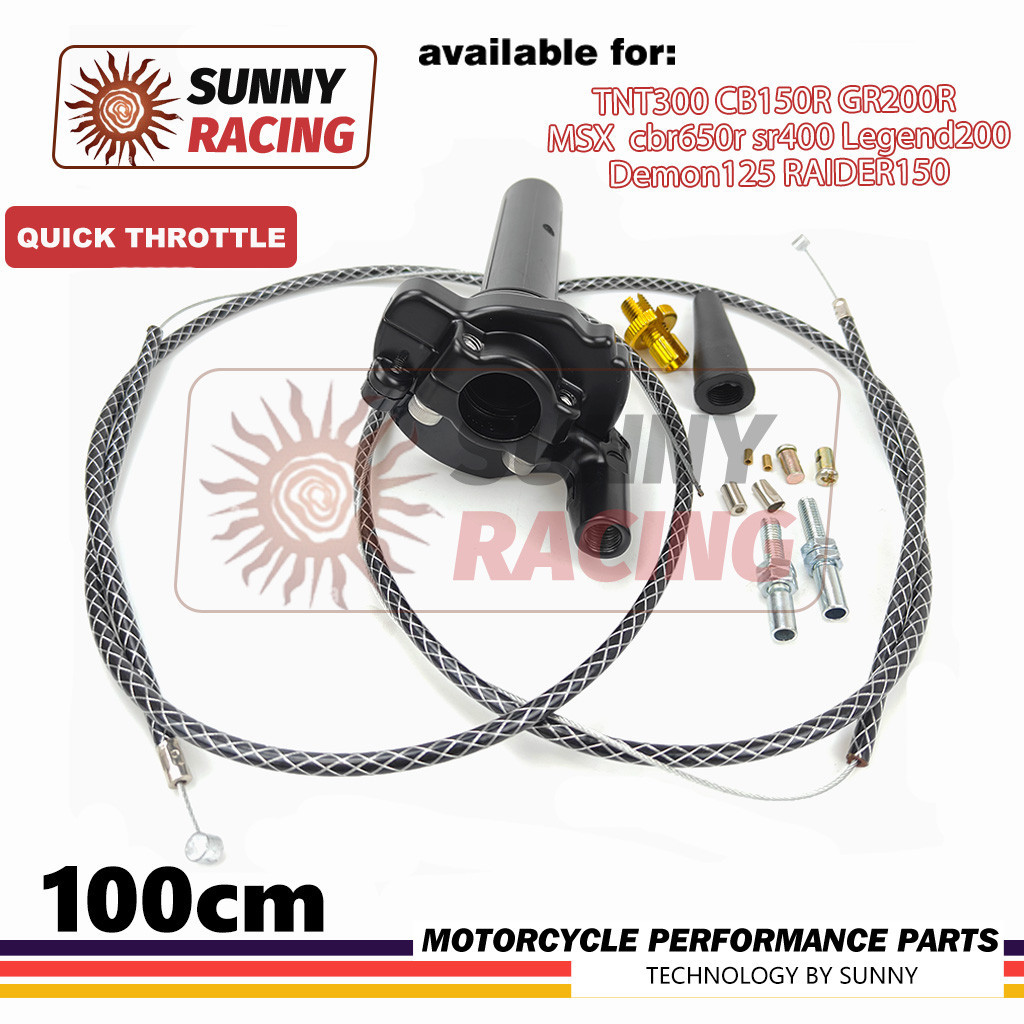 (100cm) CARBON Quick Throttle Double Cable Motor TNT300 CB150R GR200R ...
