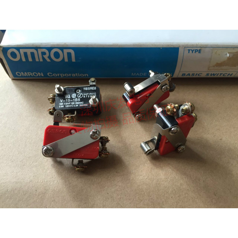 Omron OMRON Stroke Limit Switch Micro Switch V-15-1B5 with Roller 15A Large Micro Switch ...