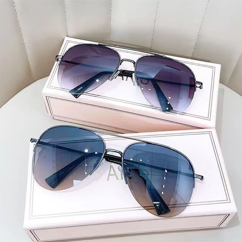 Fashion Aviator Sunglasses Men Square Metal Shade Glasses Outdoor Pilot ...