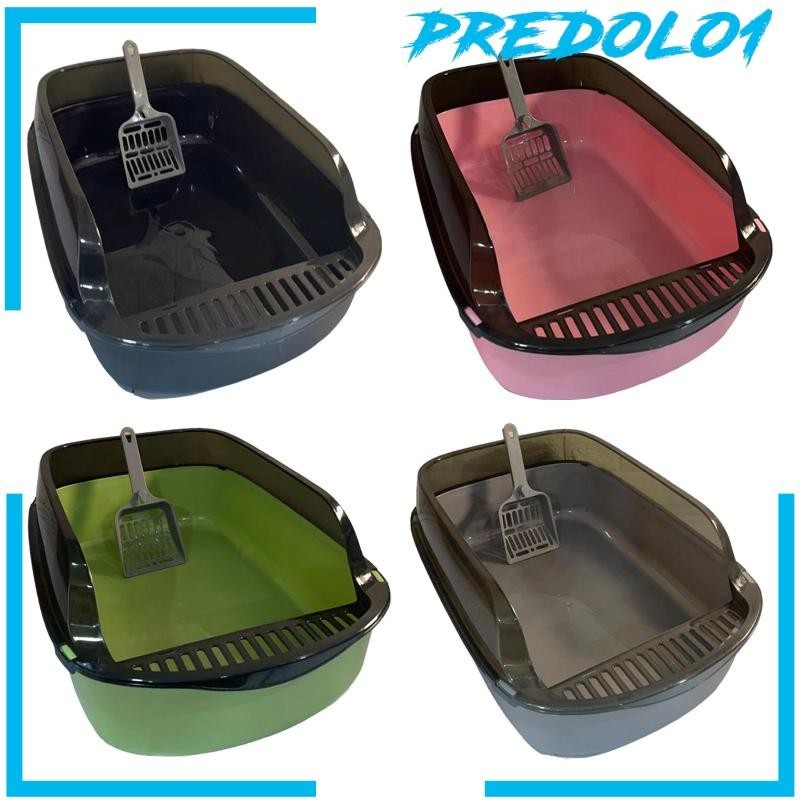[Predolo1] Cat Semi Closed Sandbox Sturdy with Spade Easy Cleaning Cat ...