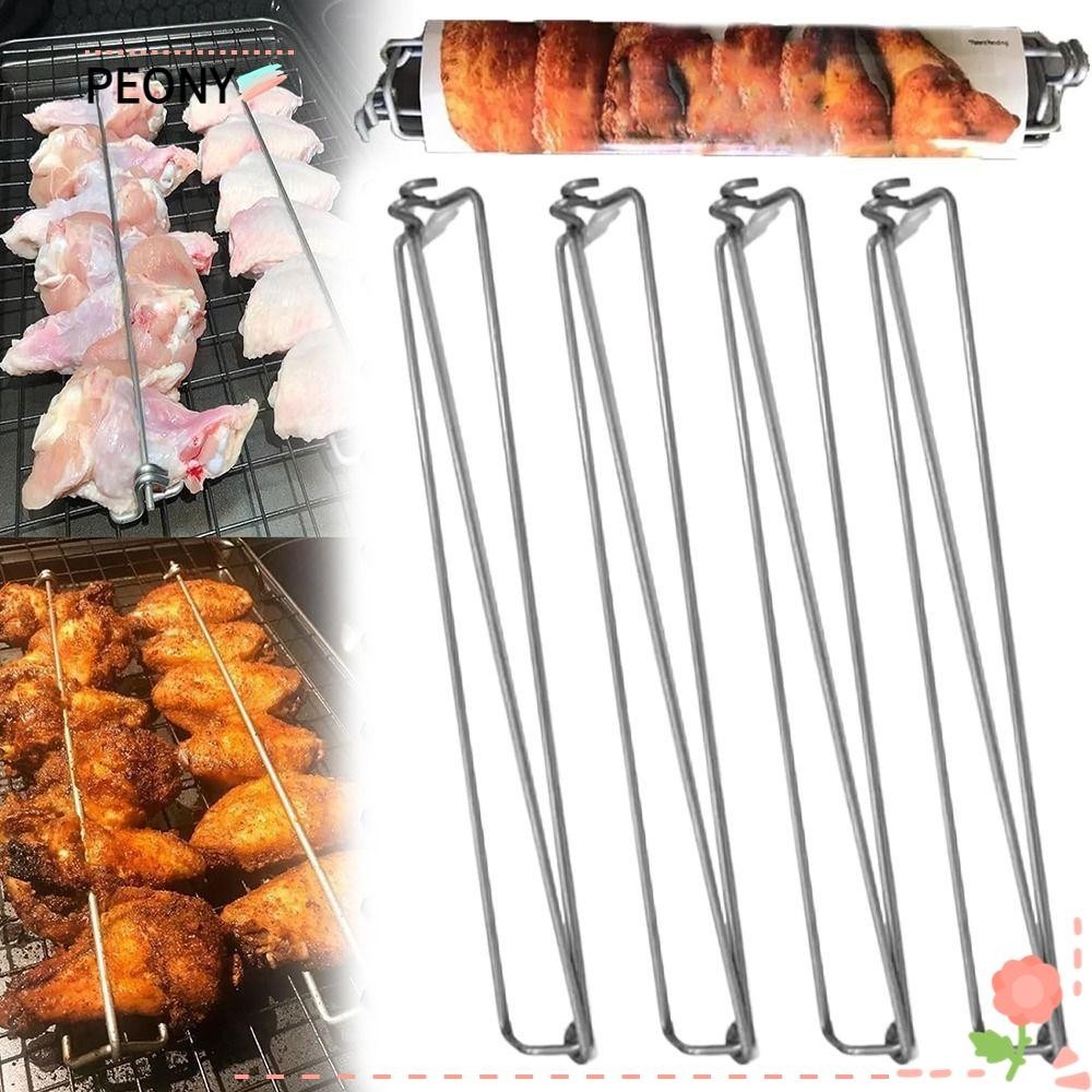 PEONY 1pc Wing Rails for Grilling, Stainless Steel Grilling Chicken ...