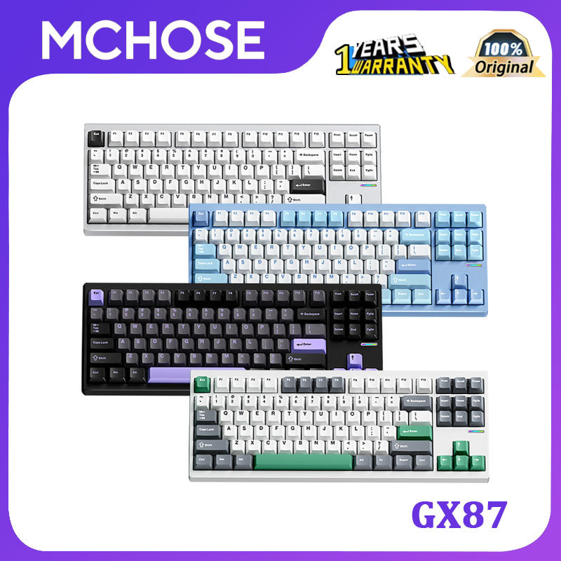 MCHOSE GX87 three-mode mechanical keyboard Aluminum glob wireless Bluetooth GASKET structure ...