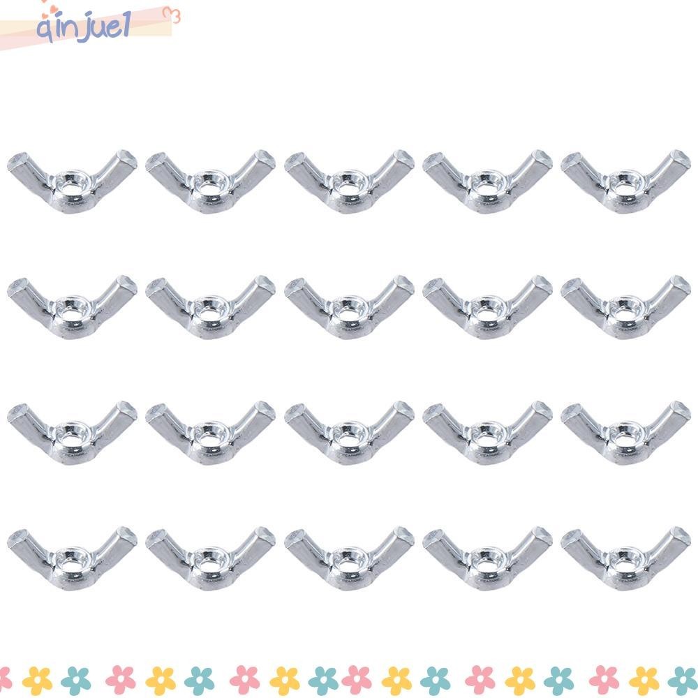QINJUE1 20Pcs Wing Nuts, Zinc Plated M3 M4 M5 M6 M8 Butterfly Nut ...