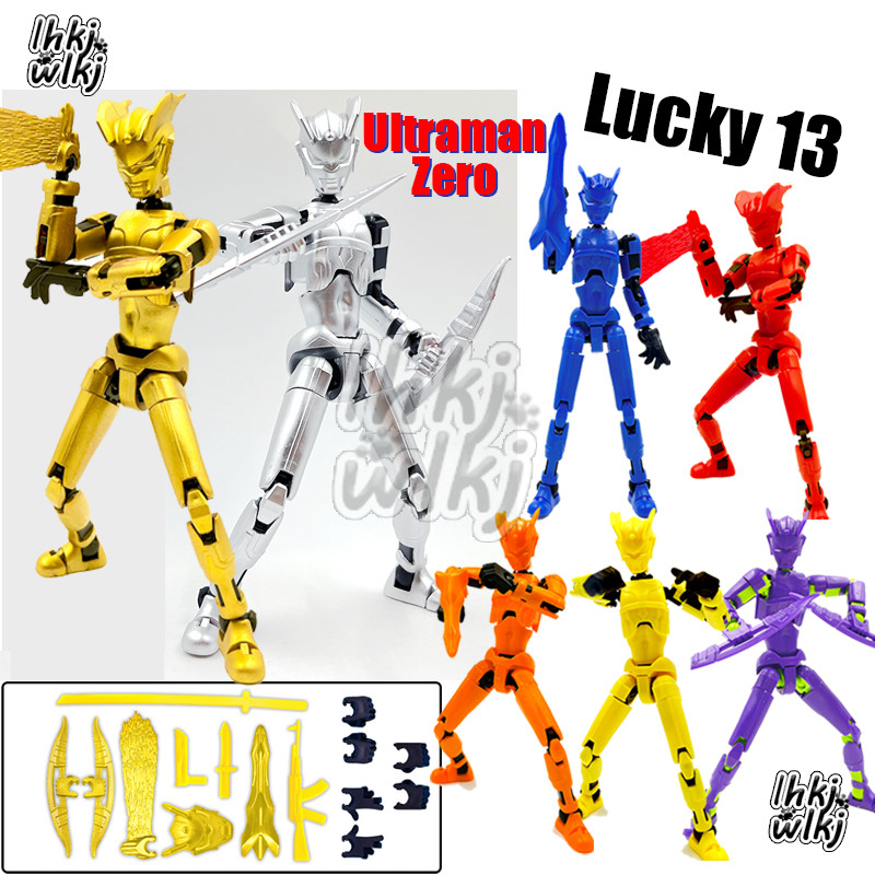 Lucky 13 Action Figure Ultraman Zero DIY T13 3D Printing Movable Joints ...