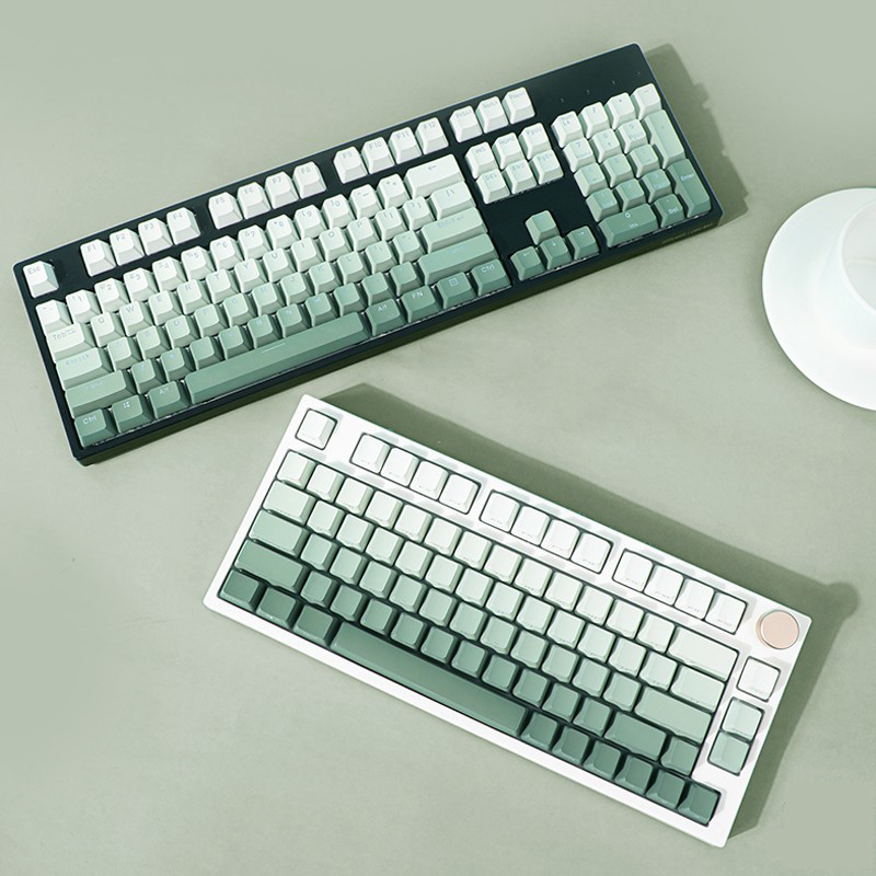 GG+Green Gradient keycaps OEM Profile Backlit Transparent Seagrass ...