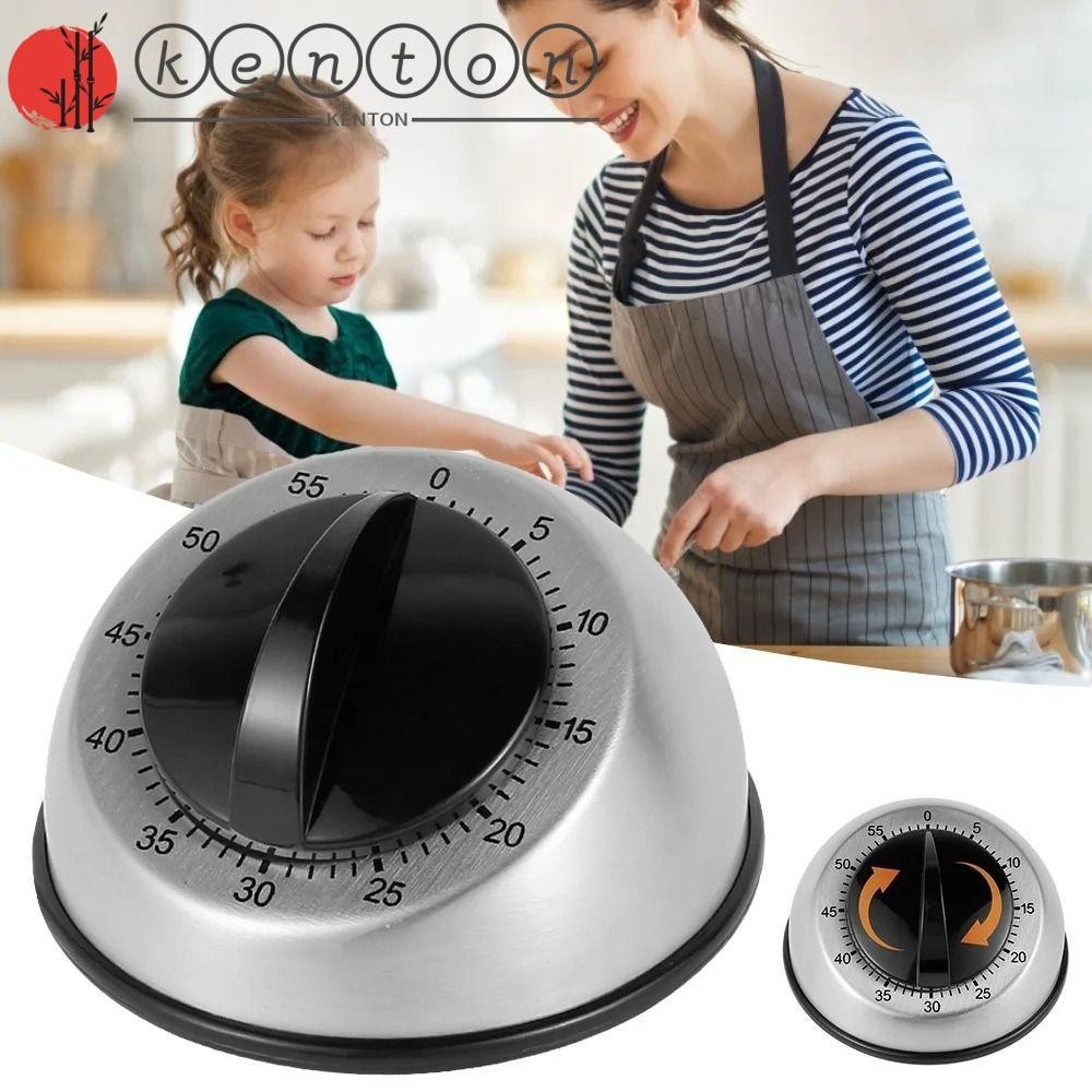 KENTON Cooking Baking Timer, Stainless Steel Black Analogue Clock ...