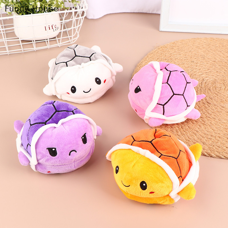 Funny Kawaii Reversible Turtle Plush Toys Cute Stuffed Animal Turtle ...