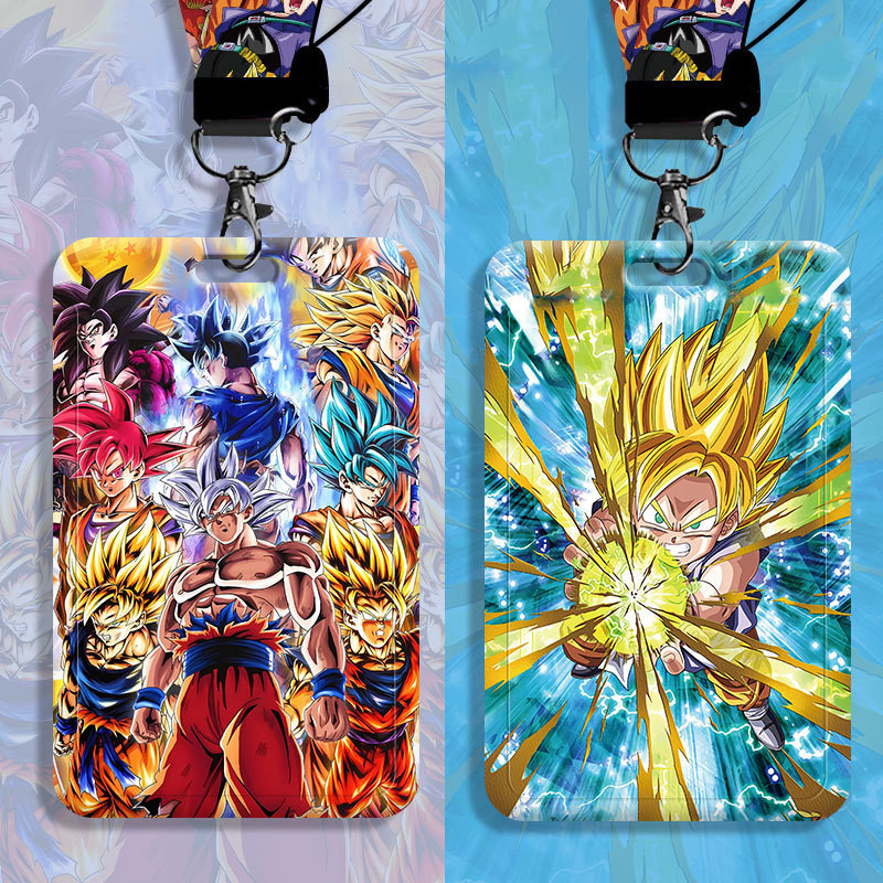 DRAGON BALL PVC Card Wallets Anime Print Credential Holder Son Goku ...