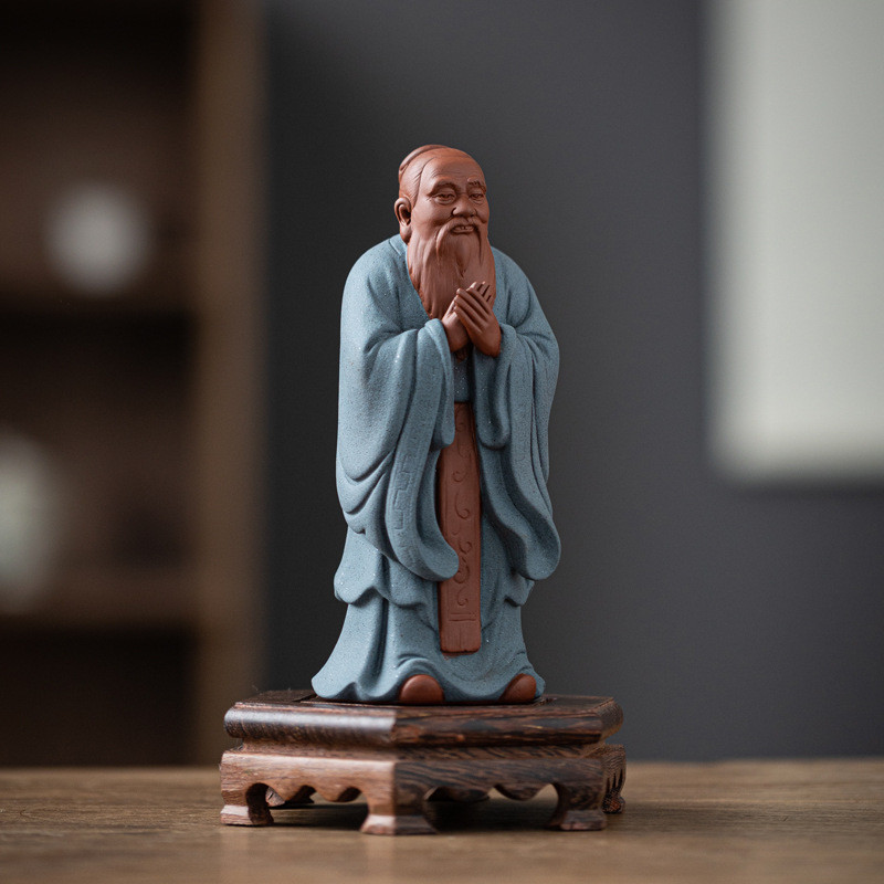Chinese Ceramic Confucius Chinese Saint Historical Character Statue ...
