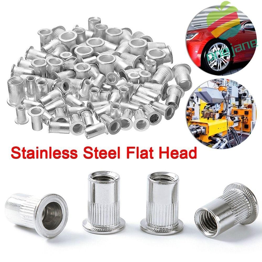 ONE-JANE 10pcs Flat Head Metalworking Accessory Rivet Nut M3 M4 M5 M6 ...