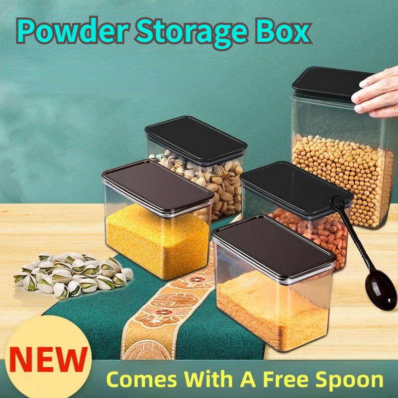 Acrylic Tank 1L/0.5L Powder Formula Dispenser Container Closed Food ...