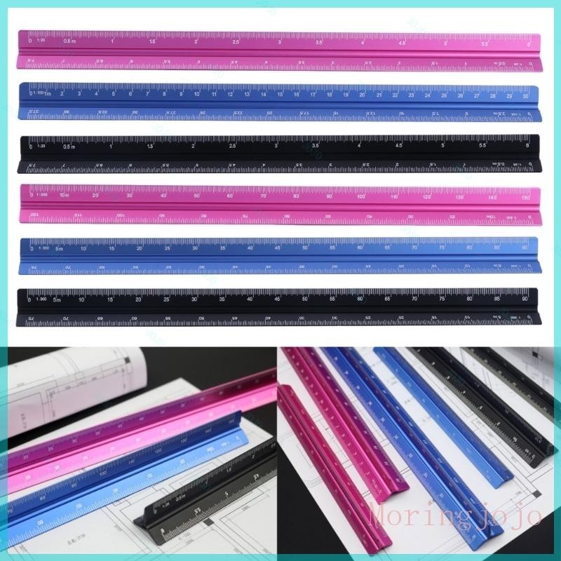 JoJo 12Inch Triangular Engineer Scale Ruler Metric Scale 1 20 1 25 1 50 ...