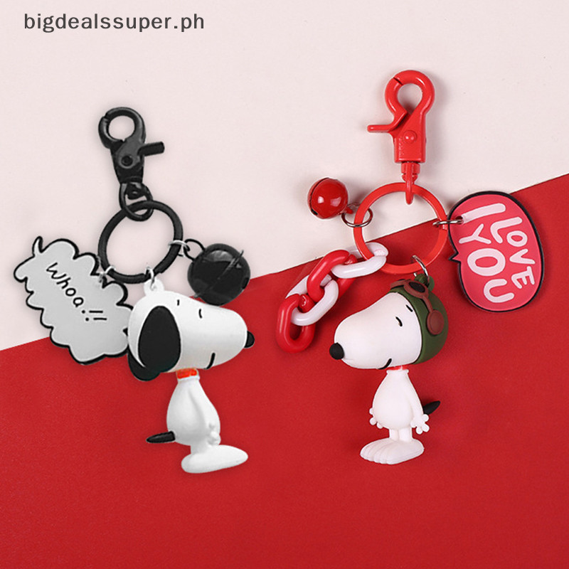 Pro Snoopy Cartoon Key Chain Creative Keychain Kawaii Key Ring Pendant ...