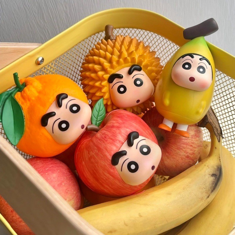 7 Styles Anime Crayon Shin-chan Figures Nohara Shinnosuke Fruit Series ...
