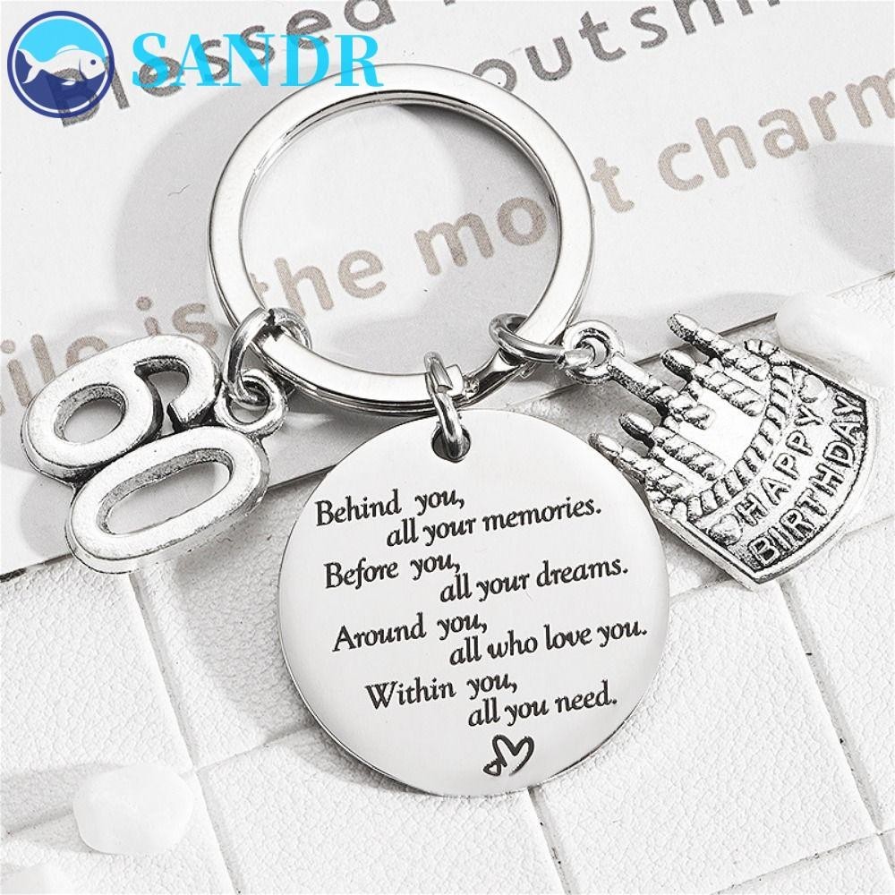 SANDR Stainless Steel Key Chain, Stainless Steel 18th 30th 40th 50th ...