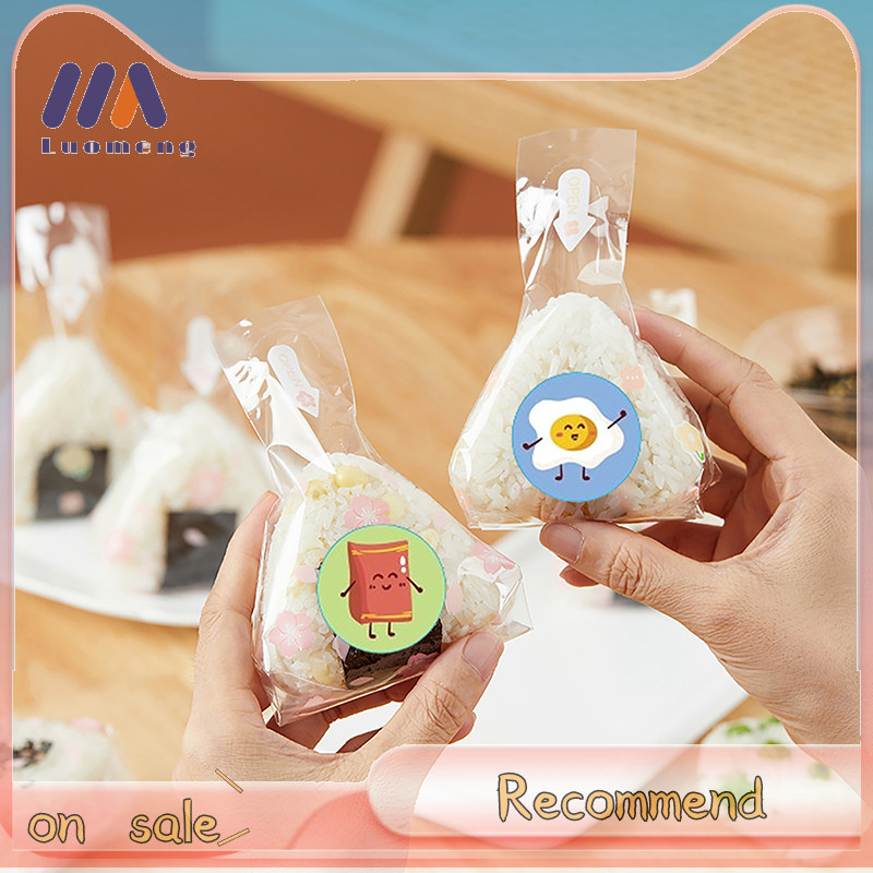 LuoMeng 500pcs Round Rice Ball Packaging Bag Stickers Nori Seaweed ...
