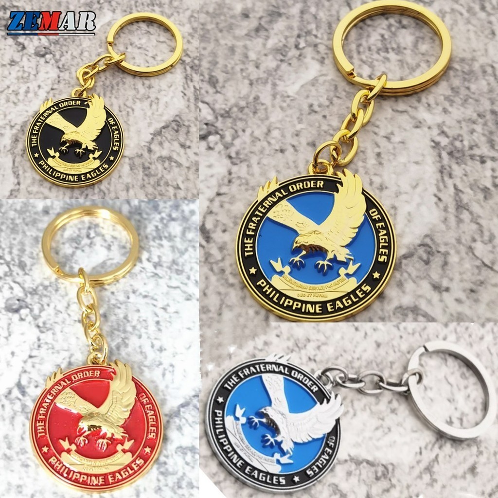 3D Metal Philippine Eagle Logo Car Key Chain The Fraternal Order of Eagles Keychain Motorcycle ...