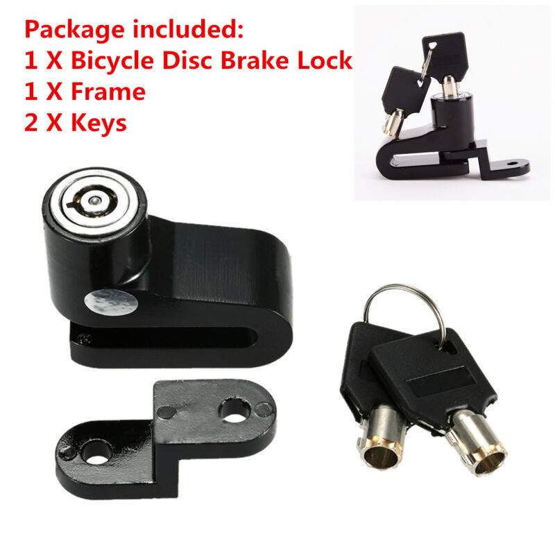 Universal Black Motorcycle Anti-theft Brake Disk Lock Wheel Rotor Lock ...
