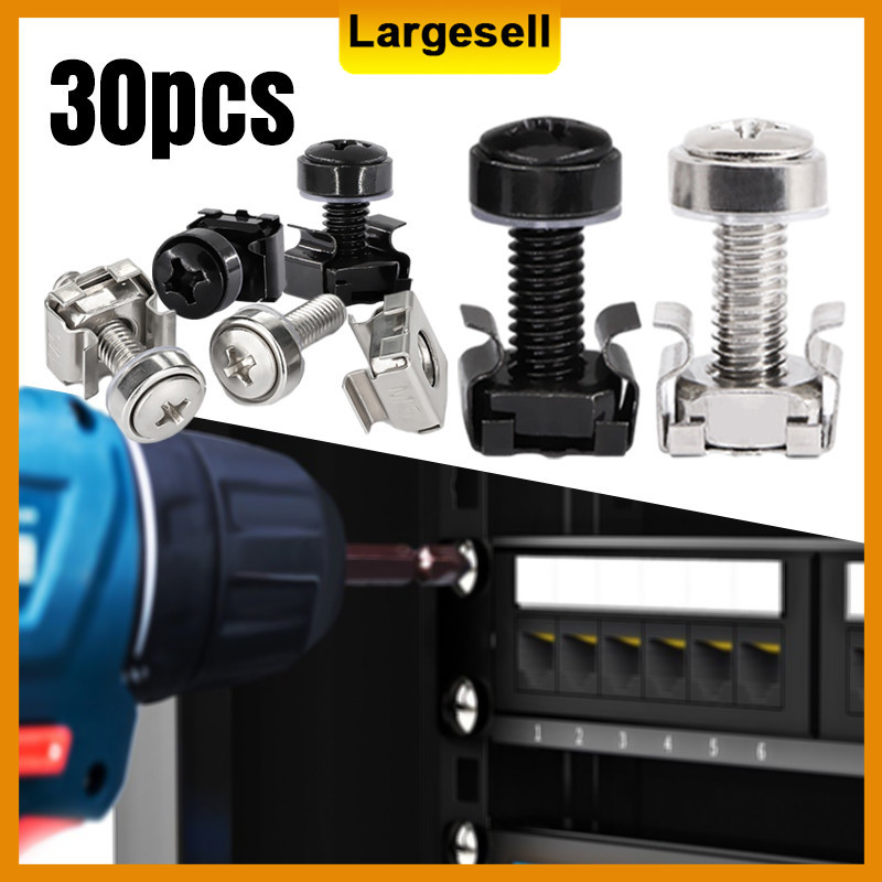 30pcs M6*16mm Server Rack Mount Cage Nuts Server Cabinet/Shelves ...