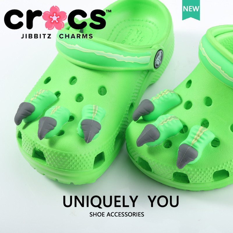 Jibbitz crocs charms Shoe Buckle Hole Shoe Accessories Green Dinosaur ...