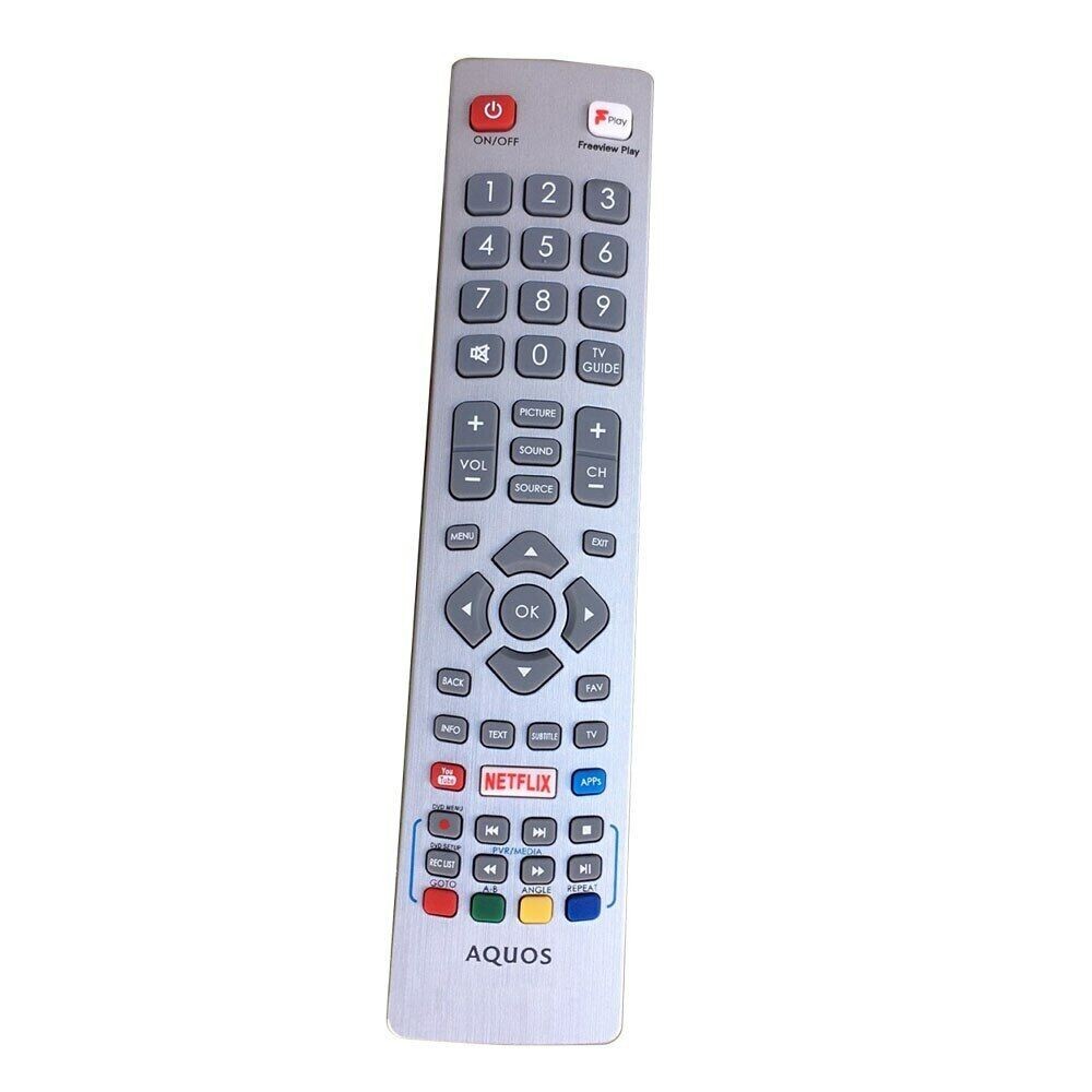 SHW/RMC/0121 for Sharp Aquos 4K Smart TV Remote Control Freeview Play ...