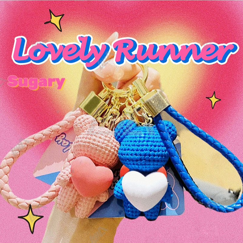 Lovely Runner Keychain Pendant bear hug love couple Keyring Byeon Woo ...