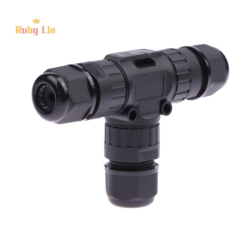 Ruby Lin IP68 M20 T Type 3 Way Waterproof Cable Connector 3Pin Lever ...