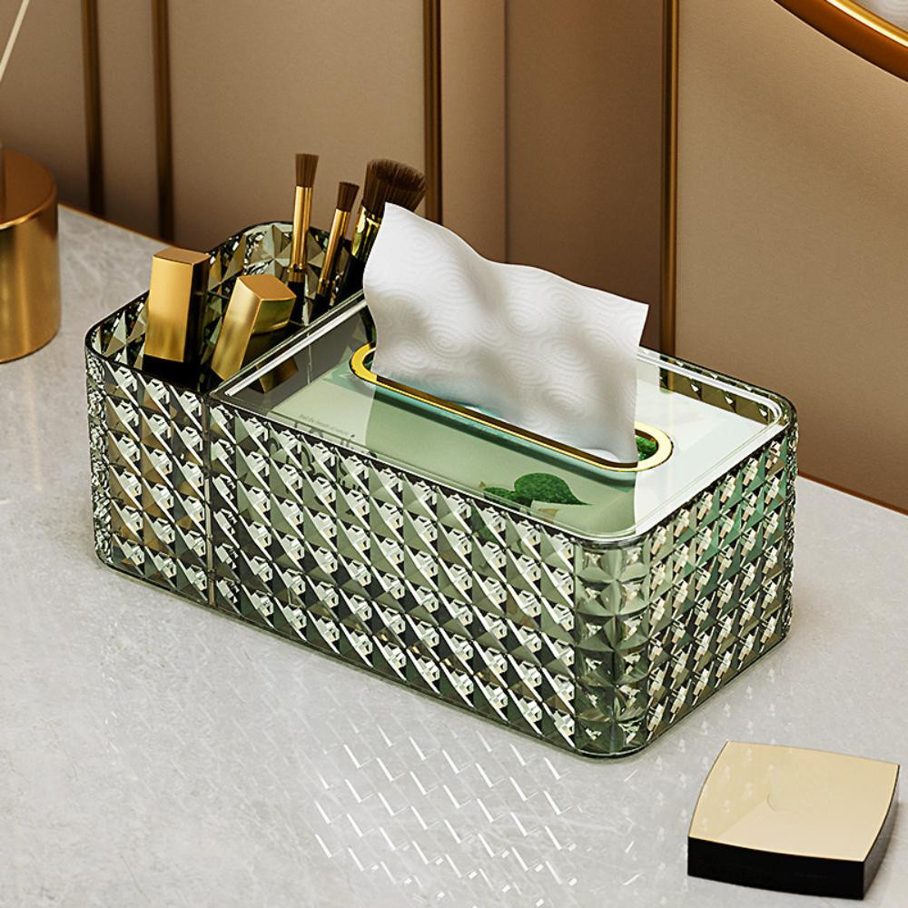 Crystal Tissue Box Holder Organizer Tissue Holder Tissue Storage Box ...